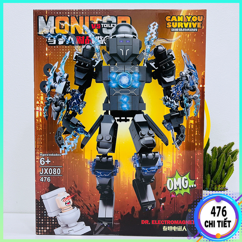 Bộ đồ chơi lắp ráp Lego Skibidi Toilet Titan Monitor 476 chi tiết, Mô ...