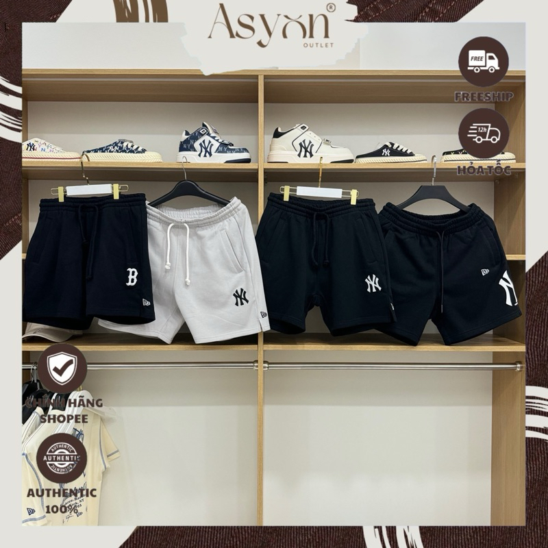(Auth) Quần Short New Era x MLB New York NY Yankees Màu Đen Logo Thêu ...