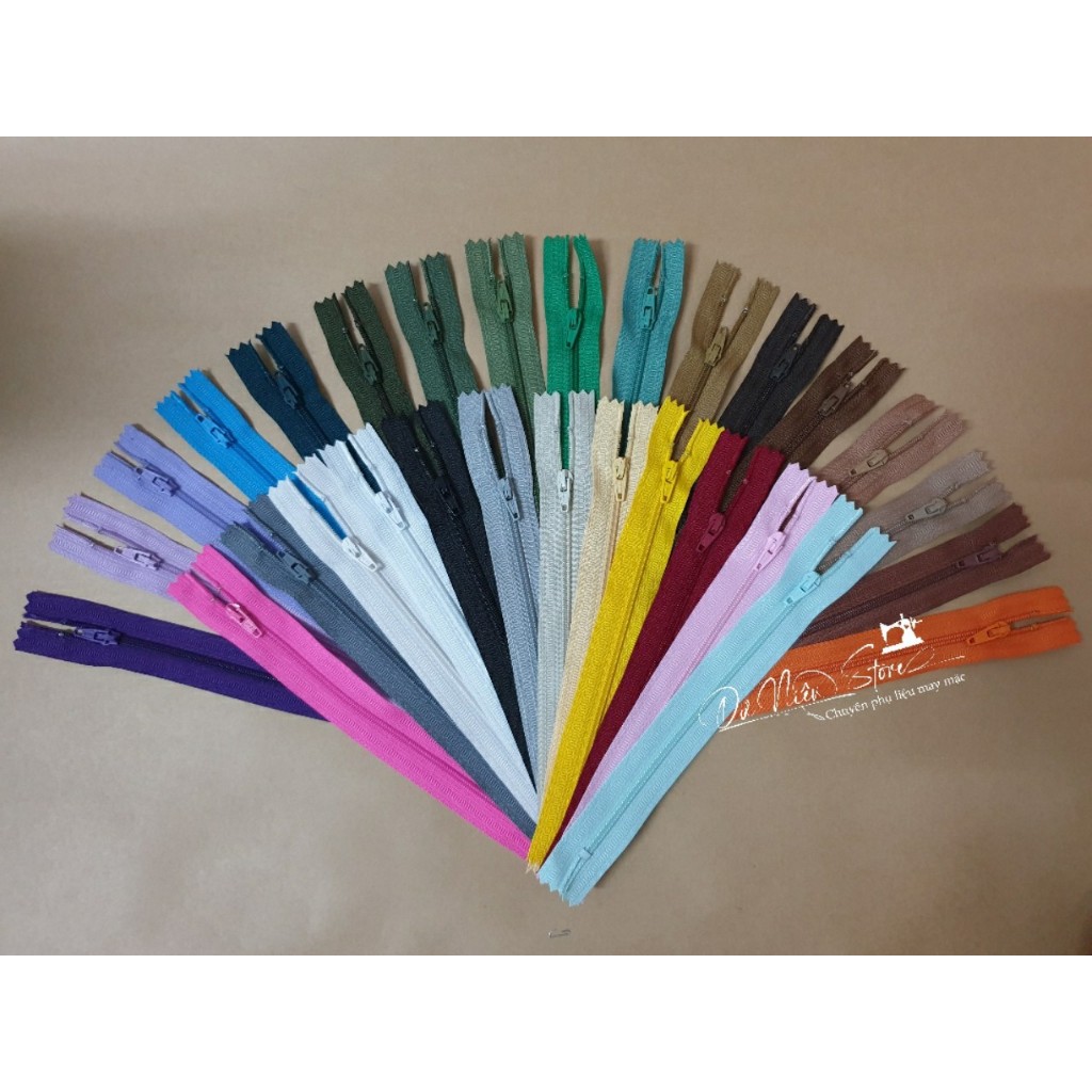 Dây kéo may quần tây, túi, ví,... dài 18cm đủ màu hàng tốt HKK giá 1 ...