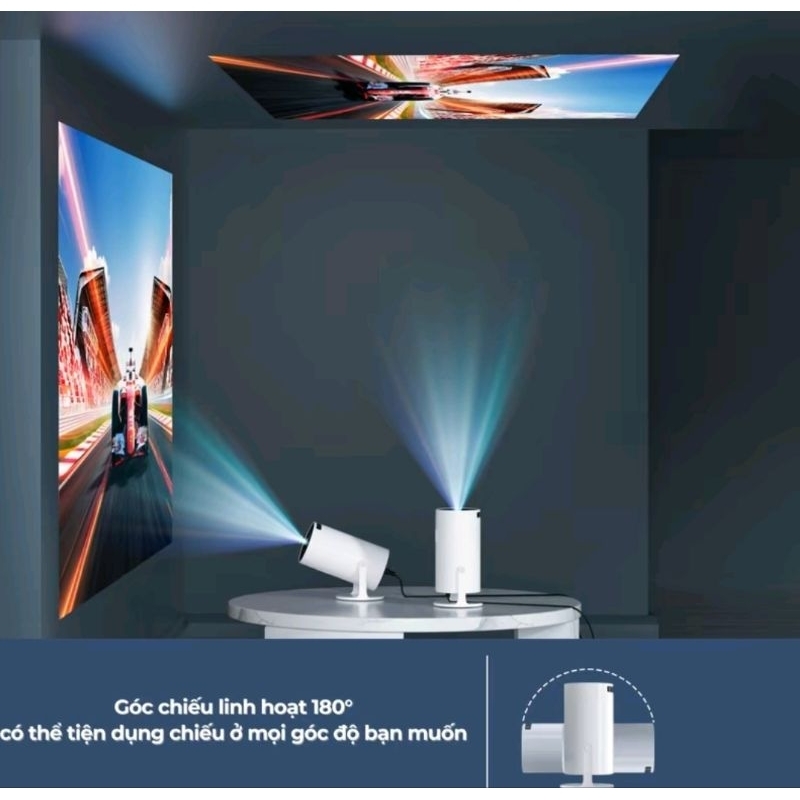 Máy Chiếu Mini SPR - Hỗ Trợ Full HD Thông Minh tặng kèm màn chiếu ...