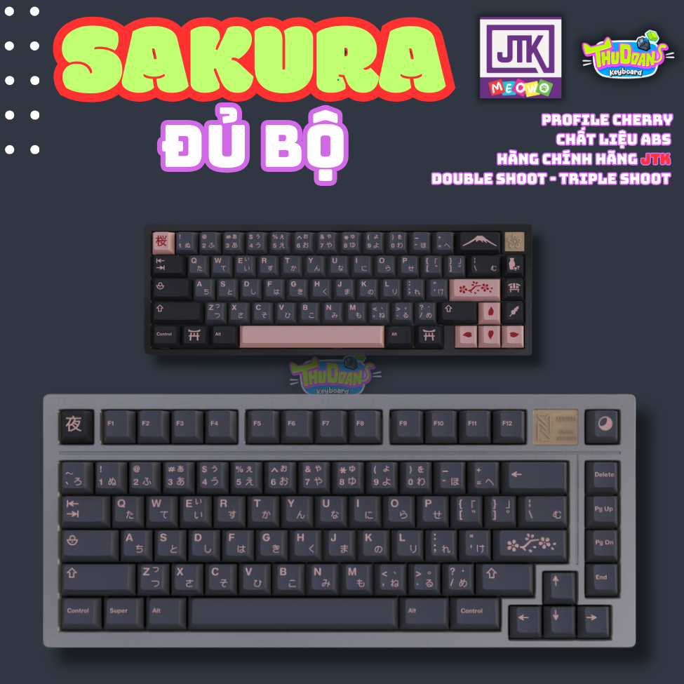 Keycap | Bộ Keycap JTK SAKURA - Grab - Double Shoot - Chính Hãng ...