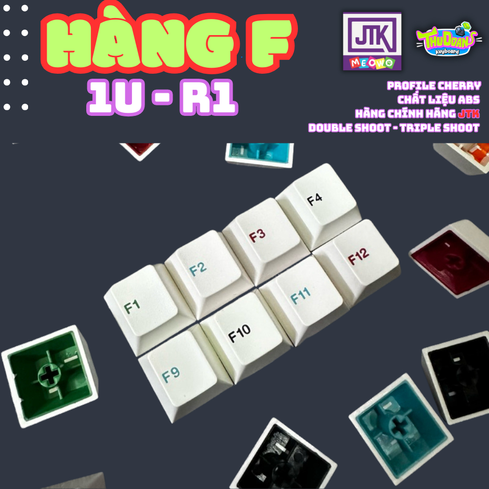 KEYCAP JTK | Combo 8 nút hàng F JTK | Hàng F1-F4 F9-F12 | Cherry Double ...