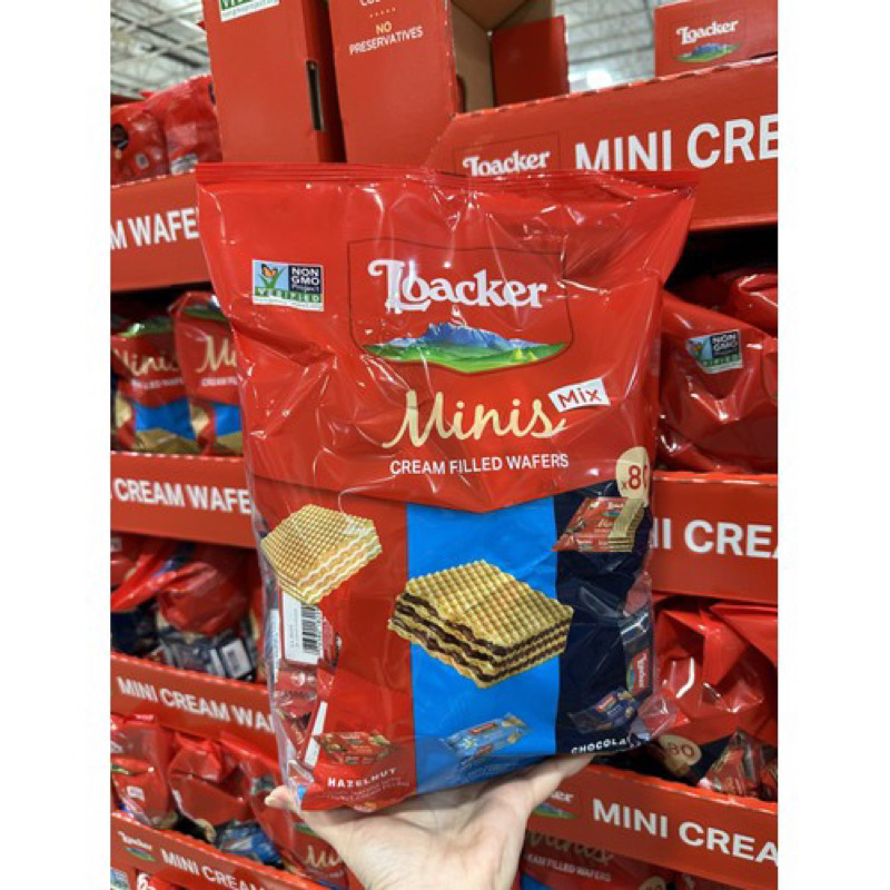 BÁNH XỐP GIÒN LOACKER MINIS NHÂN KEM MIX 3 VỊ HAZELNUT - VANILLA ...