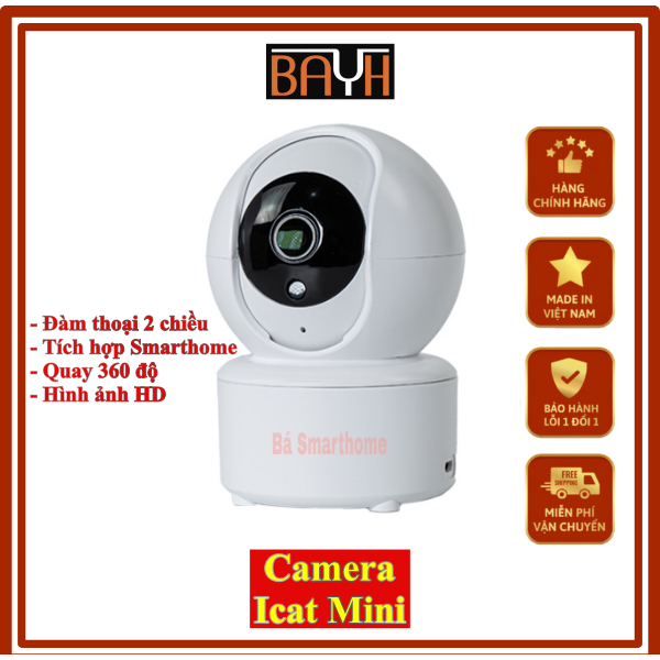 Camera Icat mini hunonic kết nối wifi quay 360 độ, đàm thoại 2 chiều ...