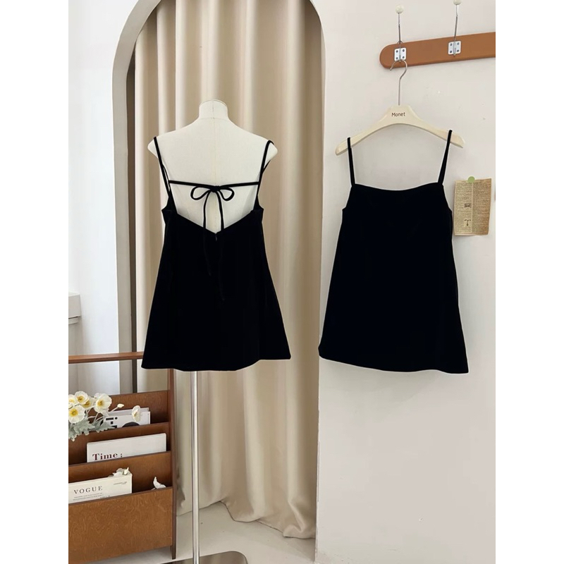 [CHAN BIGSIZE 55-80kg] Áo 2 dây babydoll hở lưng cột nơ ullzzang bigsize A12a | Shopee Việt Nam