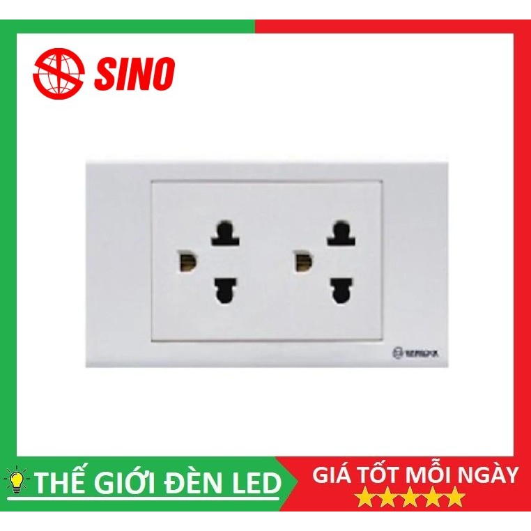 Ổ cắm 2, ổ cắm 3, ổ đôi 3 chấu S18UE2 SINO hàng chính hãng | Shopee ...