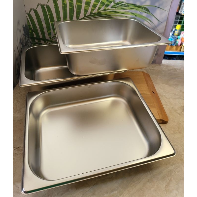 Khay topping - Khay buffet INOX 1/2 (32.5cm x 26.5cm) 3 Size 6.5cm ...