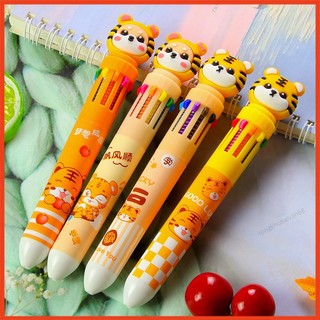 Bút bi 10 màu bút đánh dấu hình chú hổ dễ thương, nhiều màu làm quà tặng văn phòng phẩm thiết kế ...