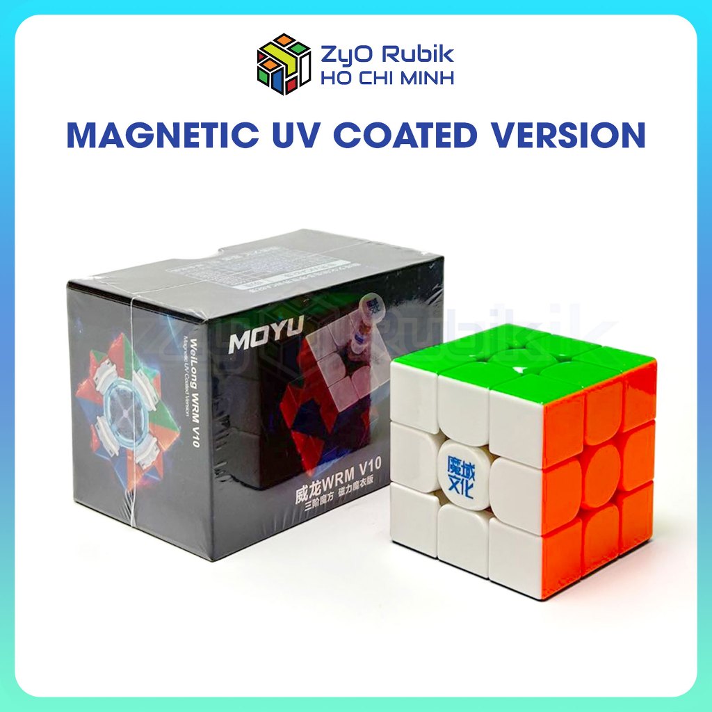 Rubik 3x3 Moyu Weilong Wrm V10 20 Core Magnetic /Maglev Ballcore UV ...