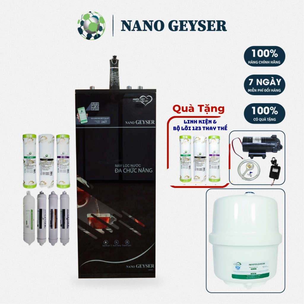Máy lọc nước nóng lạnh nguội Nano Geyser GB50, công nghệ RO uống trực tiếp ,bổ sung khoáng chất ...
