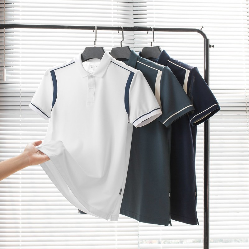 Áo polo nam TORANO, ngắn tay, form chuẩn, can phối logo thêu ngực TP002 | Shopee Việt Nam