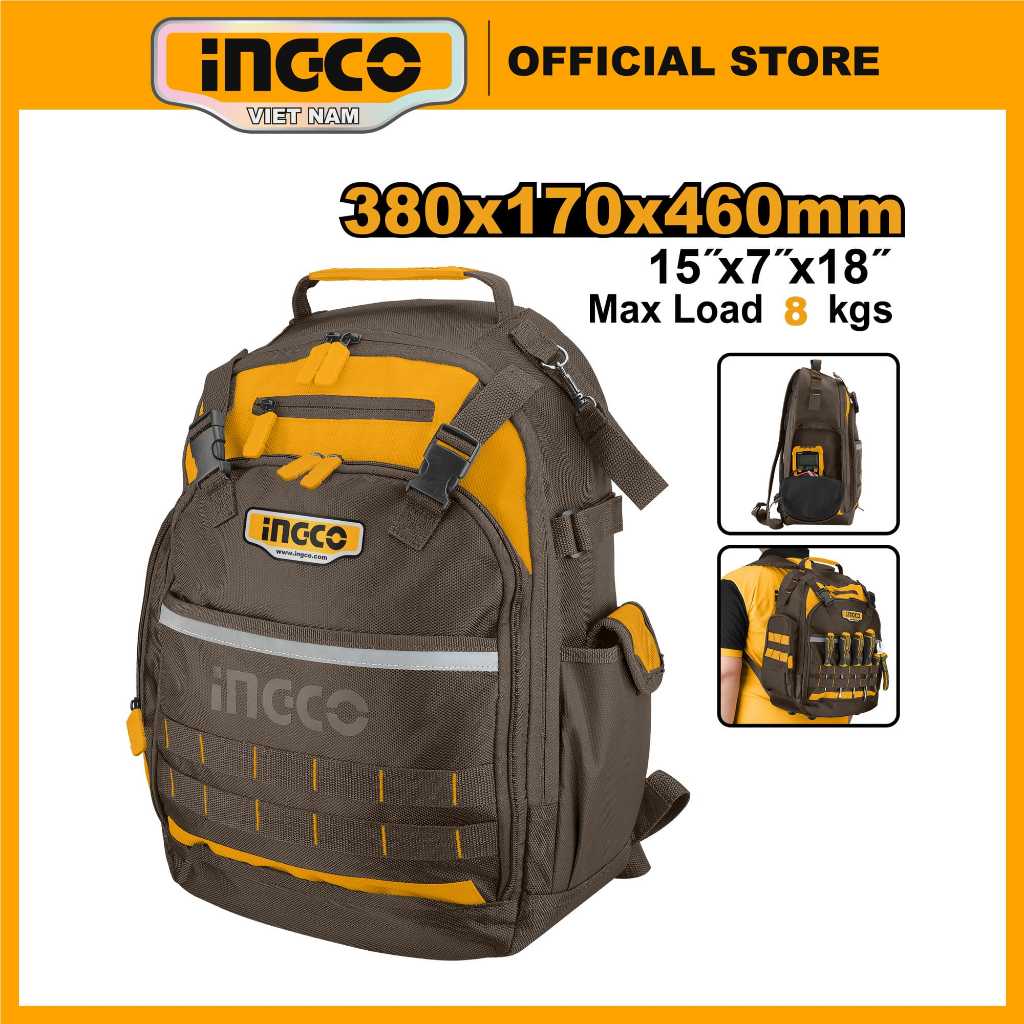 Balo đựng đồ nghề sửa chữa INGCO HBP01028 cao cấp chất liệu polyester ...