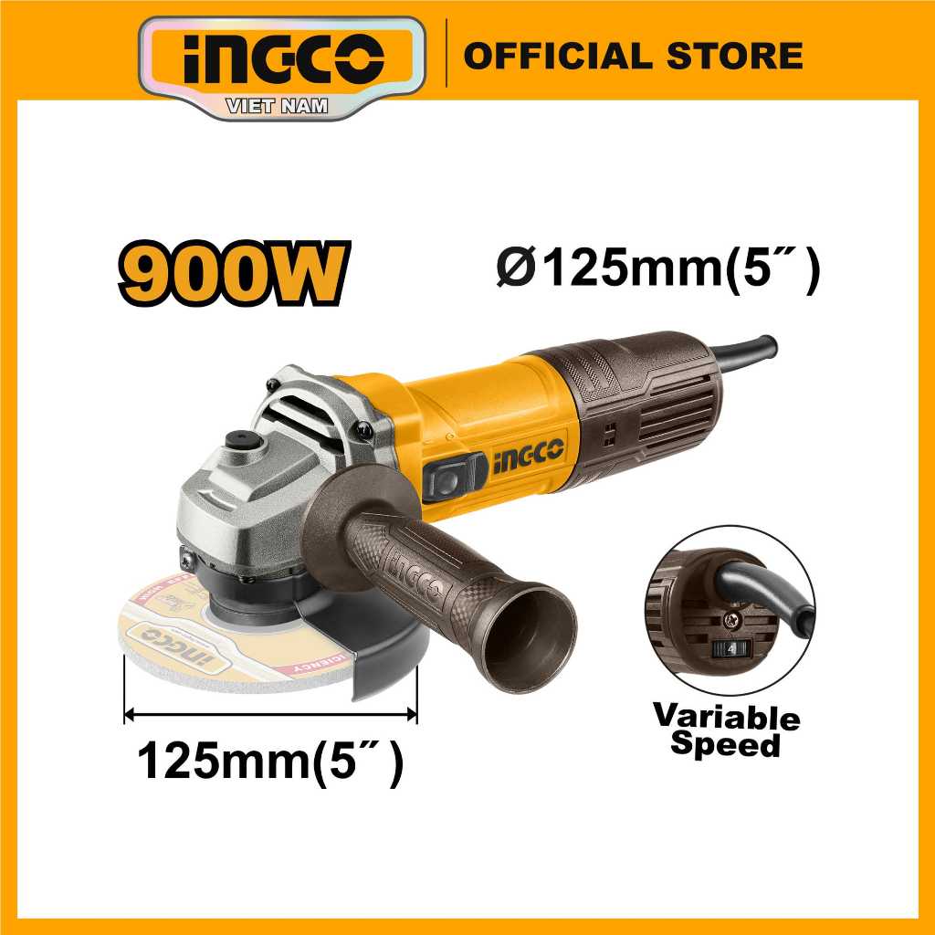 Máy mài góc 125mm INGCO cầm tay 900W AG900285 có điều tốc | không điều ...