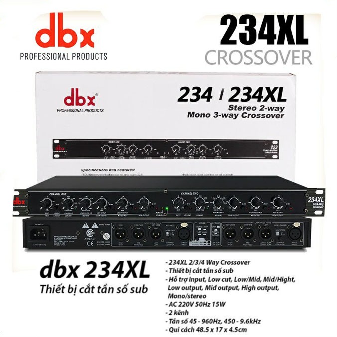 BỘ LỌC PHÂN TẦN CROSSOVER DBX 234XL- Cắt Tần Số SUB Chuyên Nghiệp- Âm Thanh Hay Sáng Được Chia ...