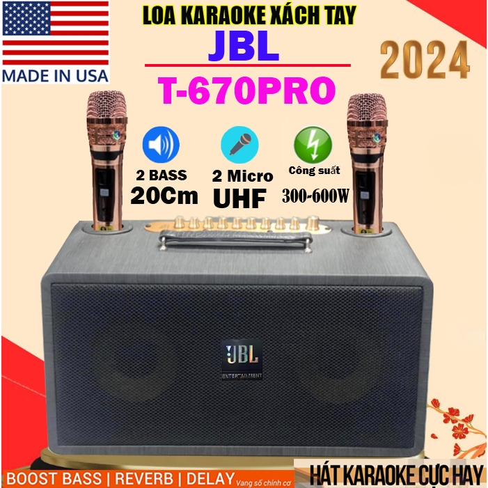 Loa Karaoke Xách tay JBL T-670 PRO Công Suất 600W Bass Cực Mạnh ,Thiết Kế 4 Đường Tiếng Loa 2 ...