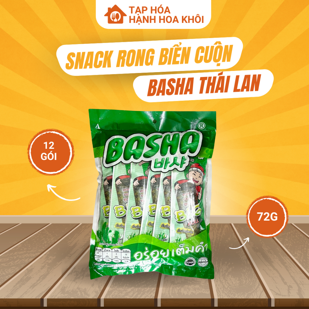 Snack rong biển cuộn Big Roll Thái Lan 1 bịch 12 gói, rong biển ăn vặt ...