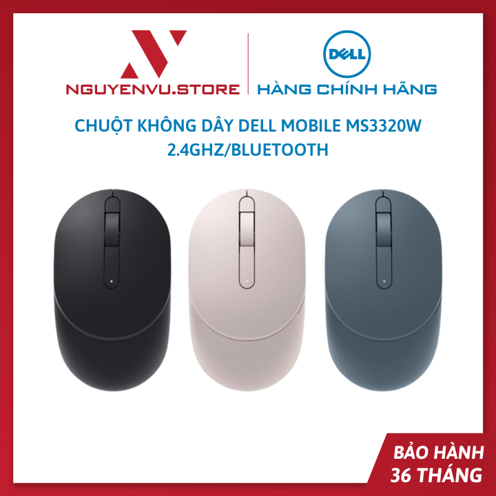 Chuột Không Dây Dell Mobile MS3320W 2.4GHz/Bluetooth - Hàng Chính Hãng ...