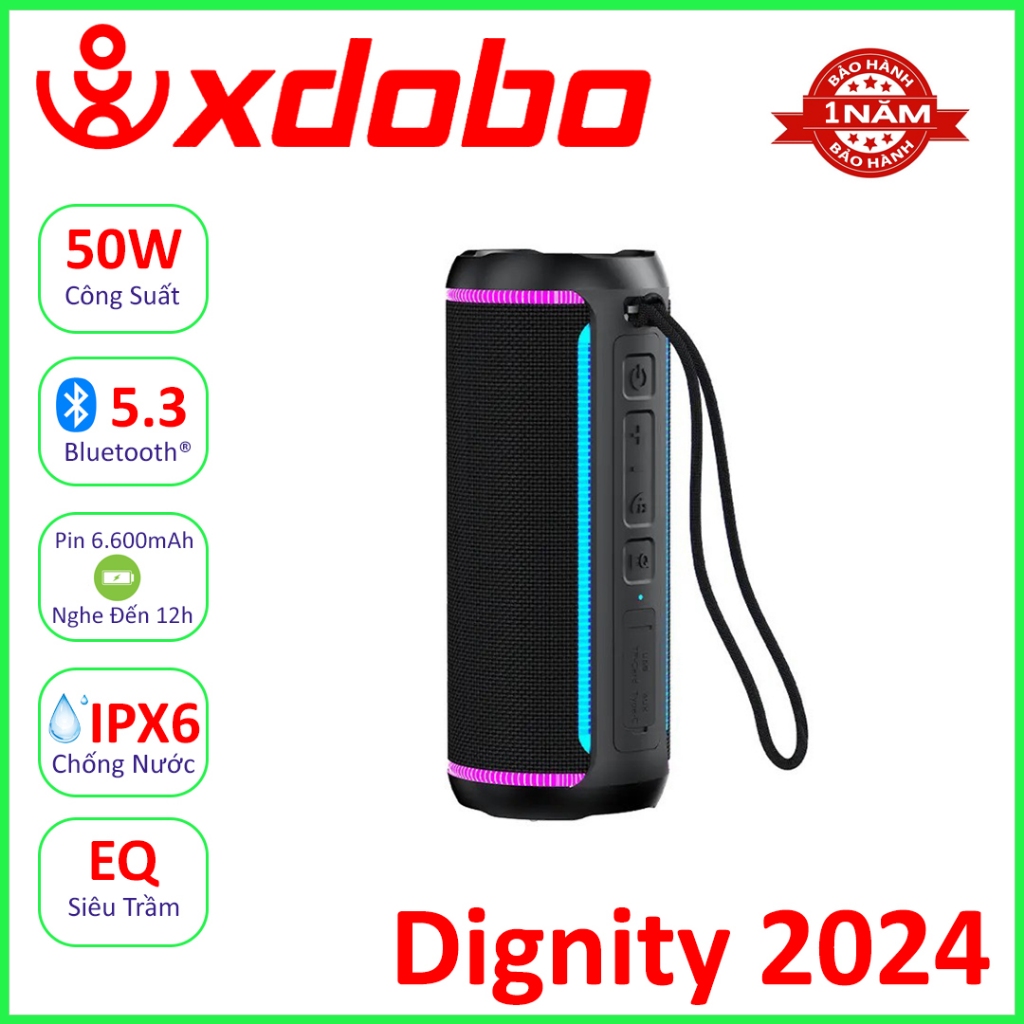 Loa Bluetooth 5.3 XDOBO SINOBAND Dignity 2024 Công Suất 50W, EQ 3 Chế ...