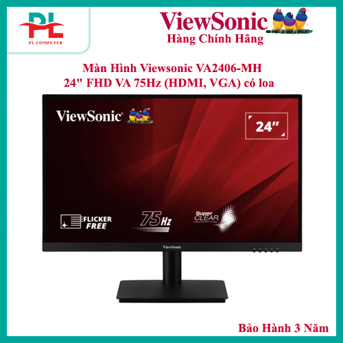 Màn Hình Viewsonic VA2406-MH 24" FHD VA 75Hz (HDMI, VGA) có loa - Hàng ...