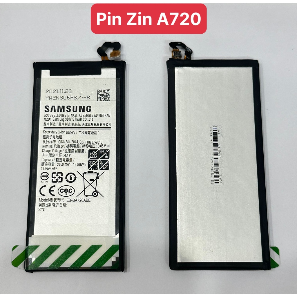 Pin A720 New Chính Hãng, The Battery A720 Original, EB-BA720ABE ...