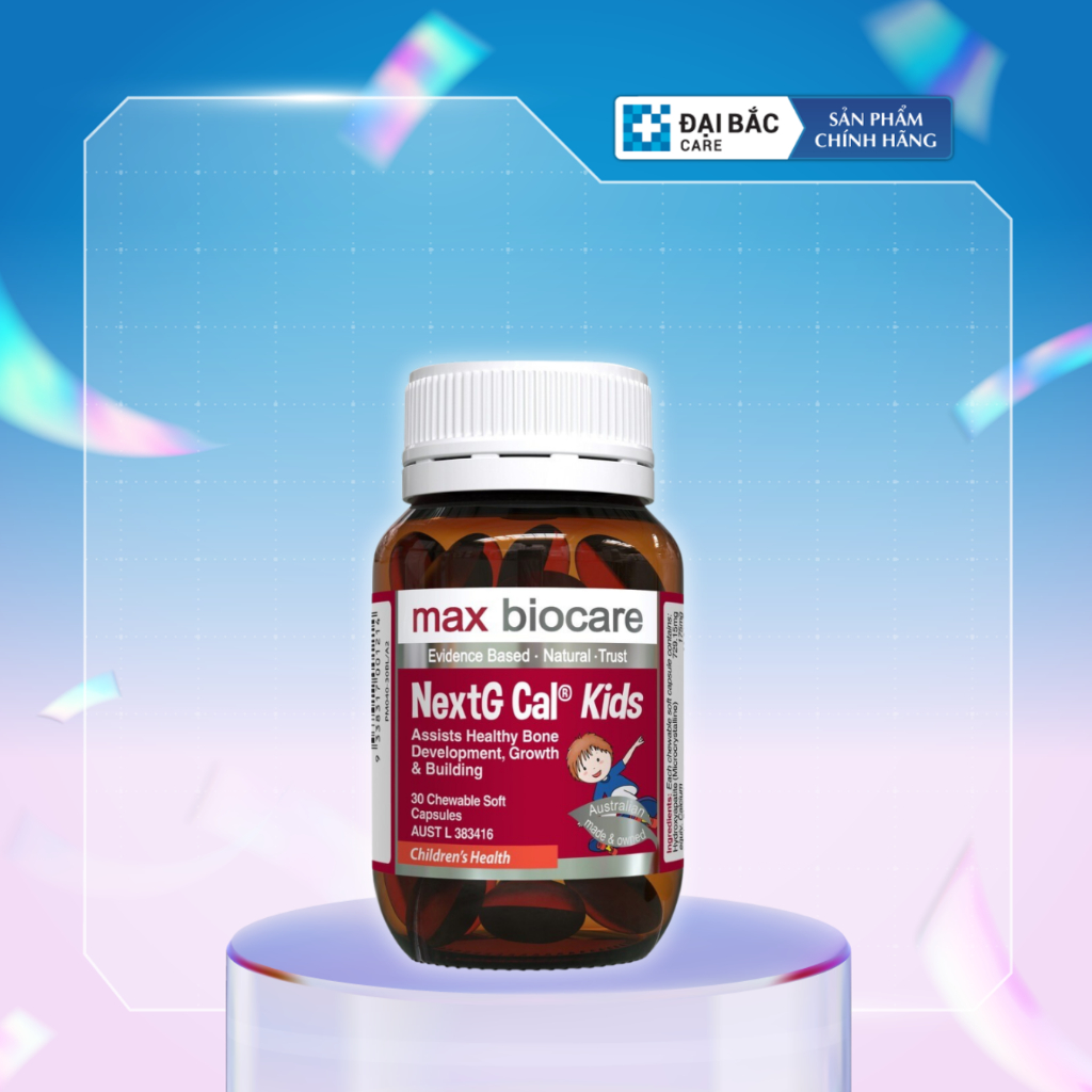 NextG Cal Kids MBc Viên nhai bổ sung canxi hữu cơ cho trẻ - Hộp 30 viên ...