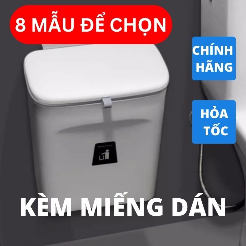 Thùng rác cài tủ bếp, dán tường nhà vệ sinh phòng tắm kèm miếng dán ...