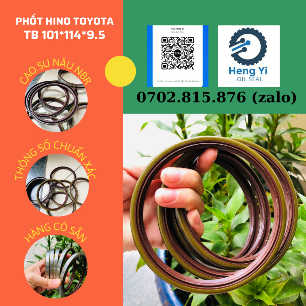 PHỐT XE HƠI TB 101*114*9.5 OIL SEAL CHO HINO TOYOTA PHỐT CHẮN DẦU PHỐT ...