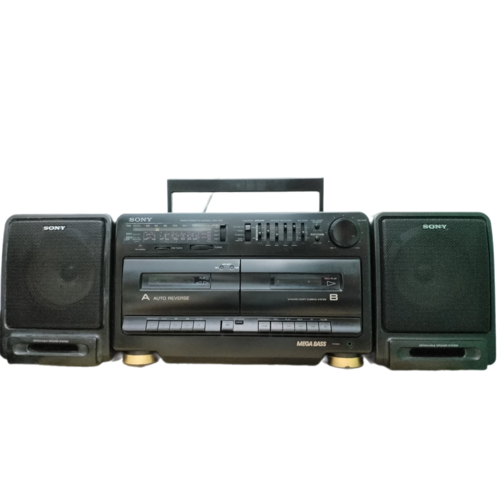 Máy Radio Cassette Sony CFS-710s đồ cũ nghe tốt ( 22W , AC 220V 60Hz ...