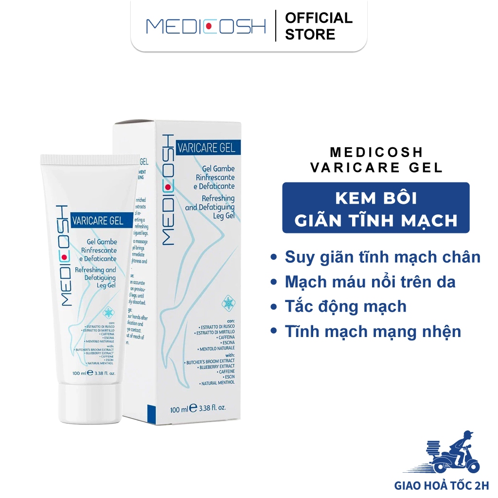 Gel Bôi Giãn Tĩnh Mạch Medicosh Varicare Gel (Tuýp 50ml-100ml) | Shopee ...