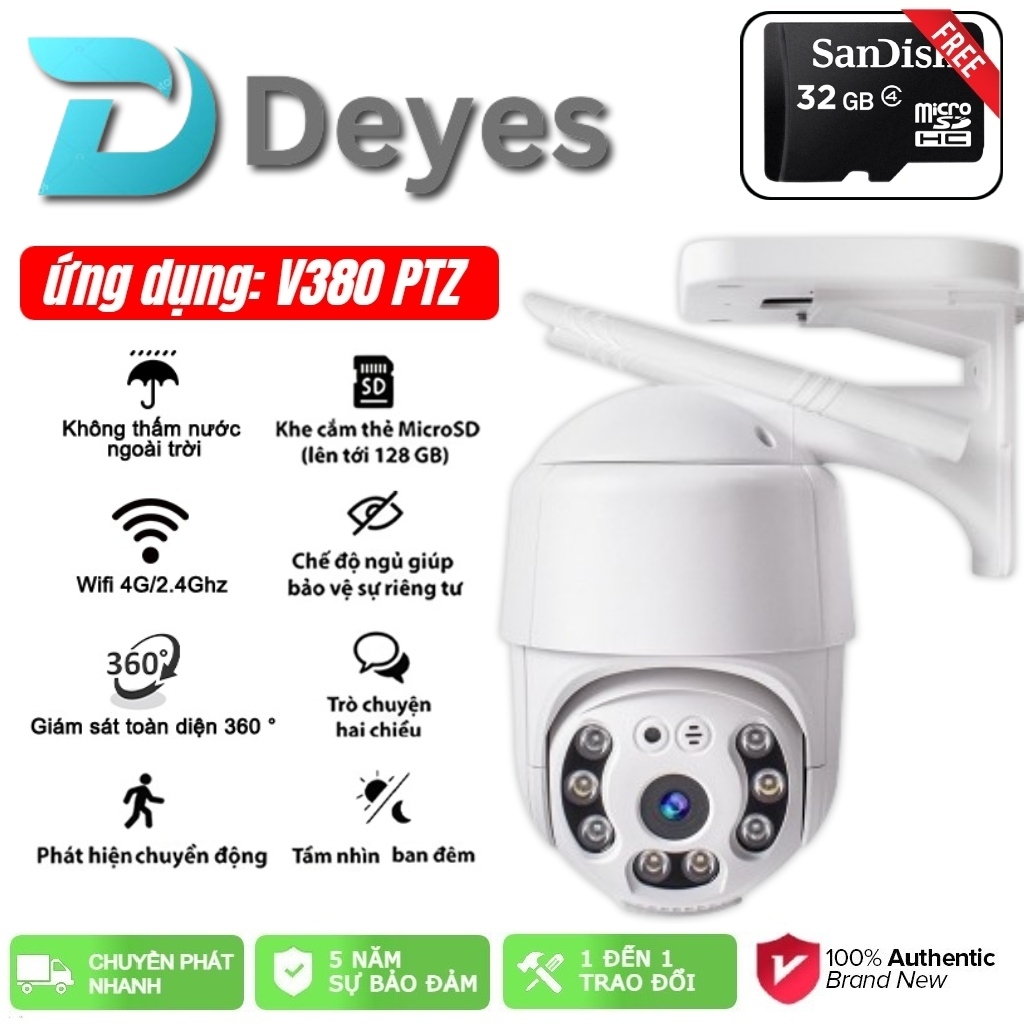 2024 NEW Deyes Camera An Ninh CCTV V360 HD 1440P Wifi Không Dây, Chống ...