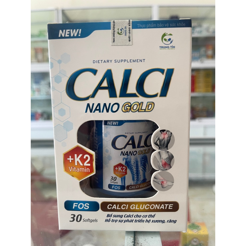 Viên Uống Calci Nano Gold Trung Tín [Hộp 30v, HD 2027] - Bổ Sung Canxi ...