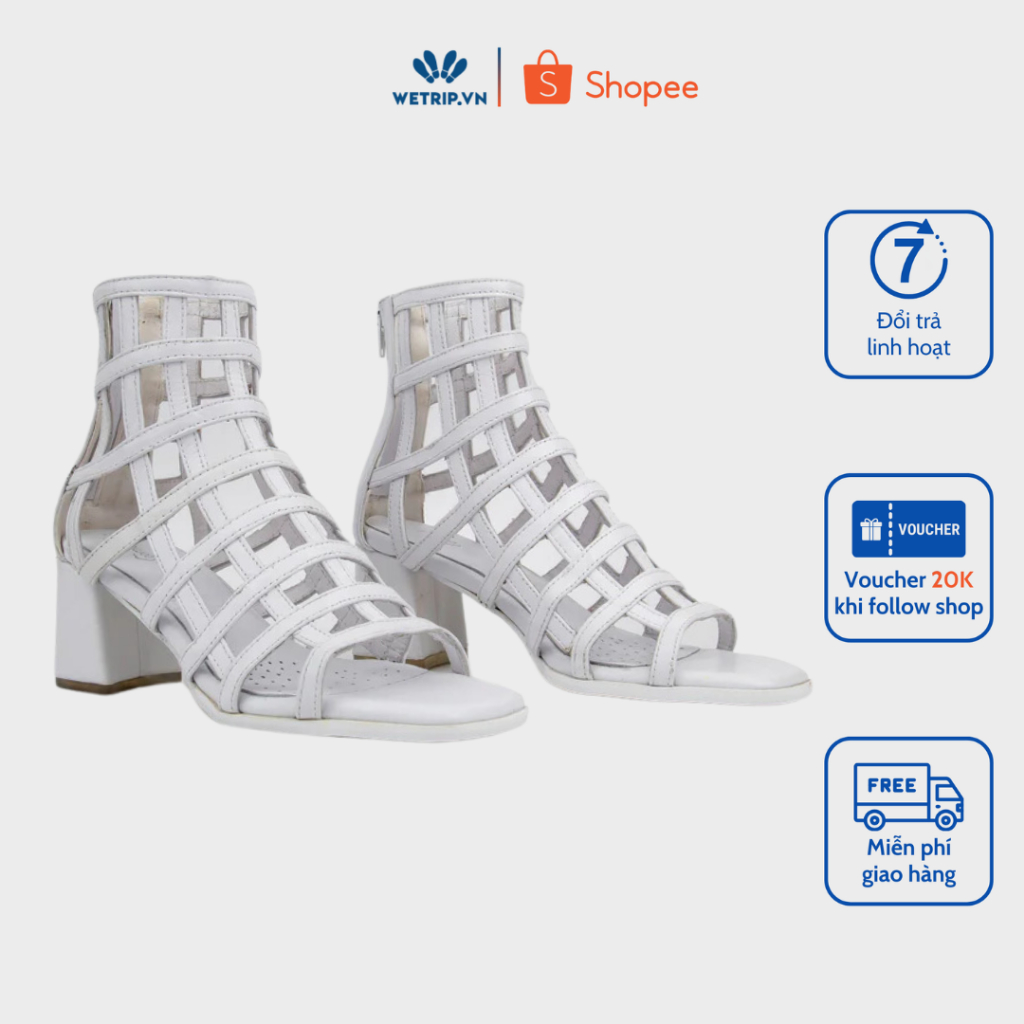 Giày Sandal Cao Gót Nữ Chiến Binh WE-KUMOO CATI SANDAL Gót Vuông 7cm ...