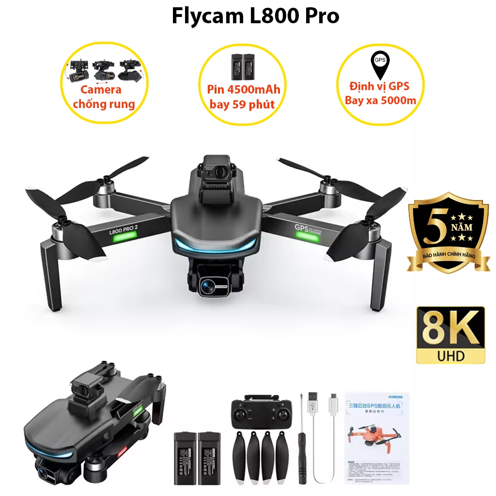 Plycam camera 8k L800 Pro 2, Play cam bản nâng cấp flycam l600 pro max ...