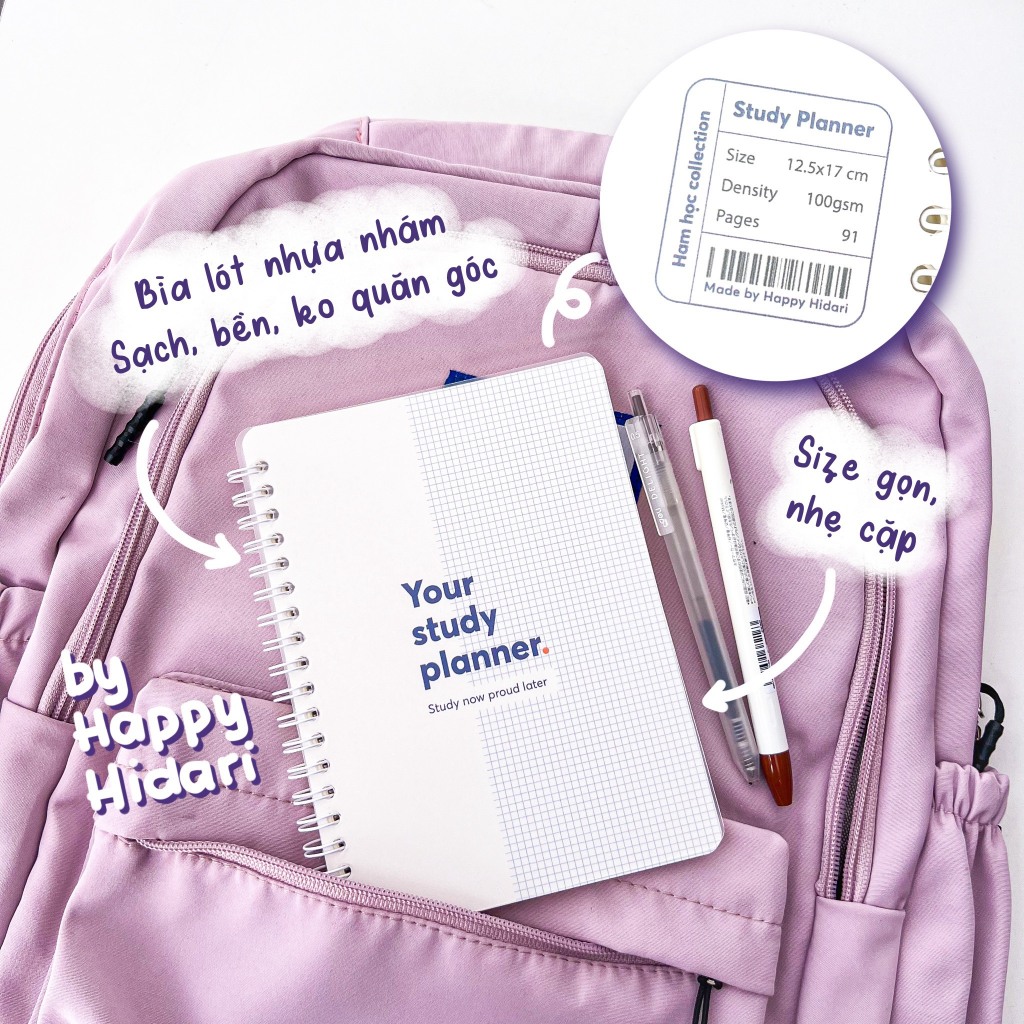 [Ver Mới] Sổ Your Study Planner Hidari - Lên Kế Hoạch Học Tập - Ham Học Collection từ Happy ...