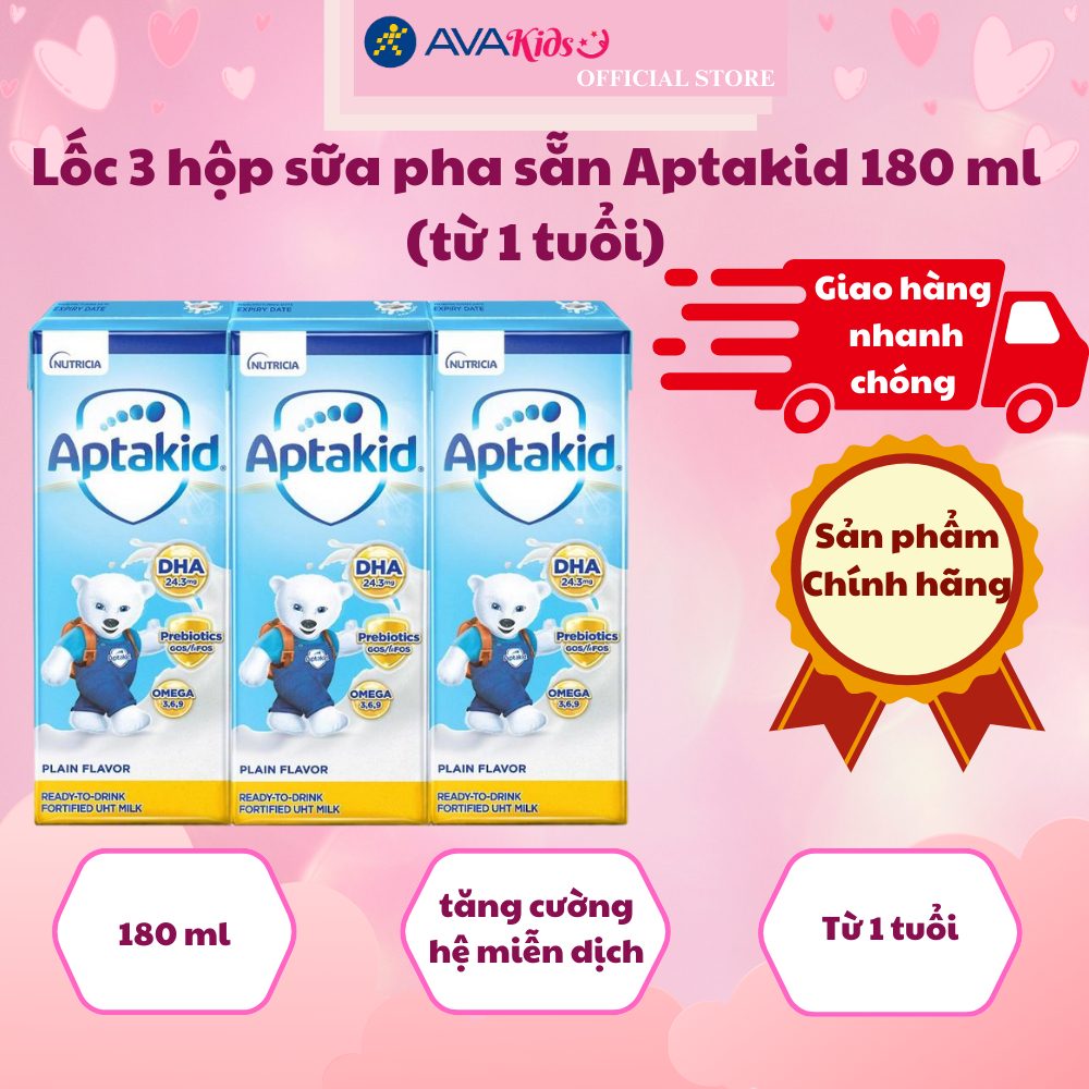 Lốc 3 hộp sữa pha sẵn Aptakid 180 ml (từ 1 tuổi) | Shopee Việt Nam