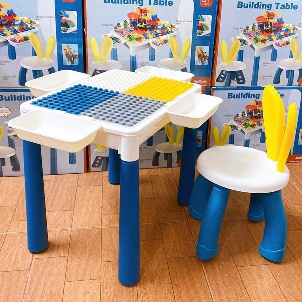 Bộ bàn ghế xếp hình lego 110 chi tiết cho bé | Shopee Việt Nam