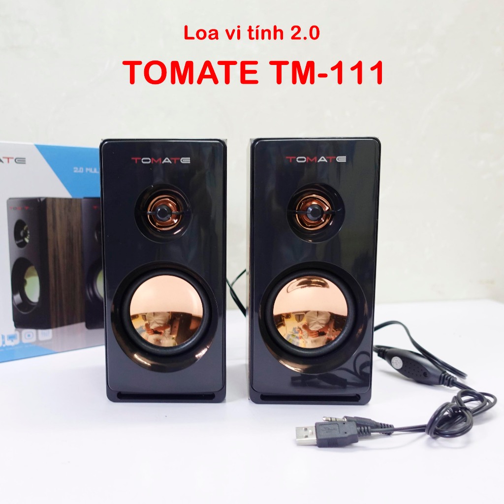 Loa Vi Tính vỏ gỗ 2.0 TOMATE TM-111 Cổng USB Và Jack 3.5mm , Âm thanh chân thực, Mạnh Mẽ ...