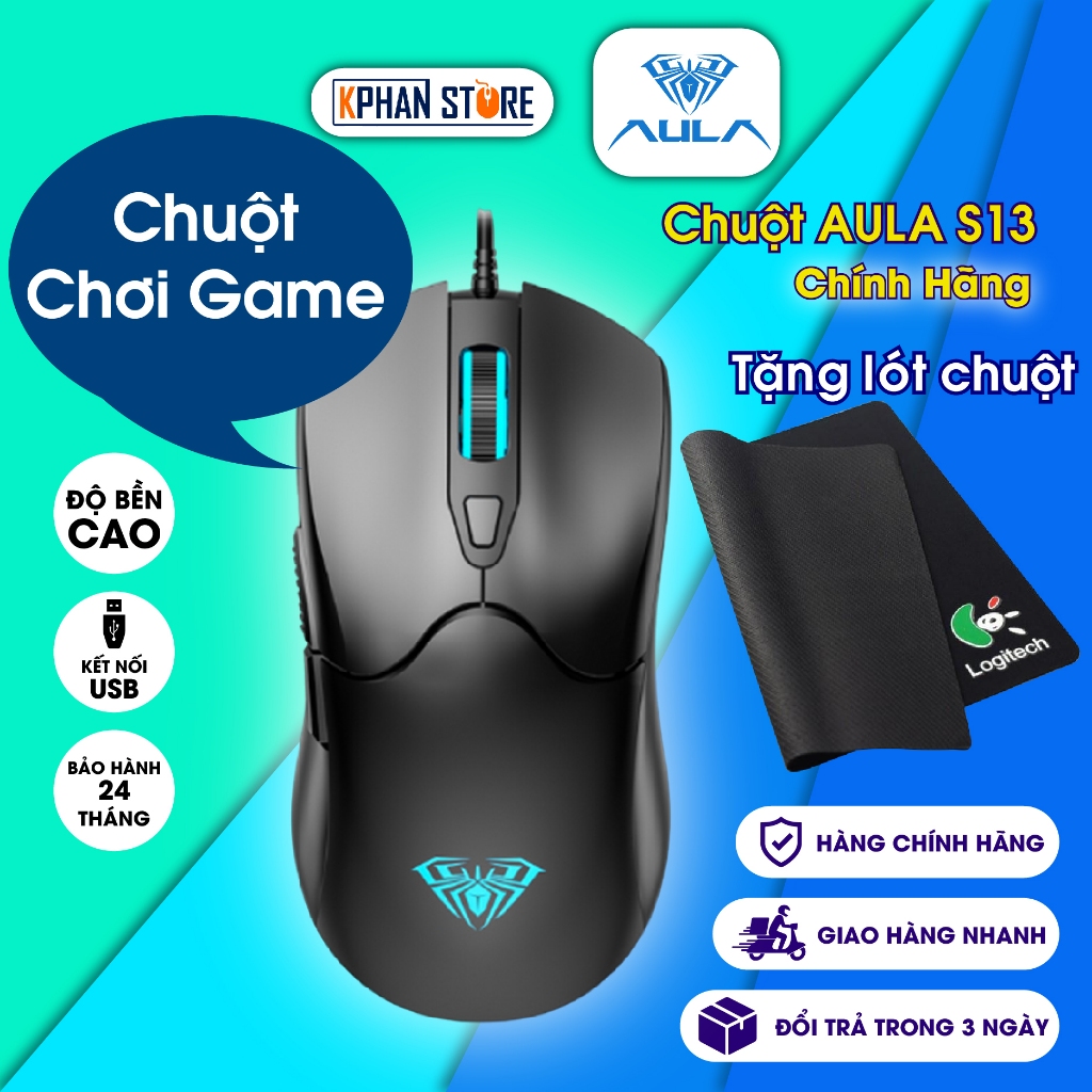 Chuột Gaming AULA S13 chuyên dành chơi game, Aula chính hãng, có dây ...