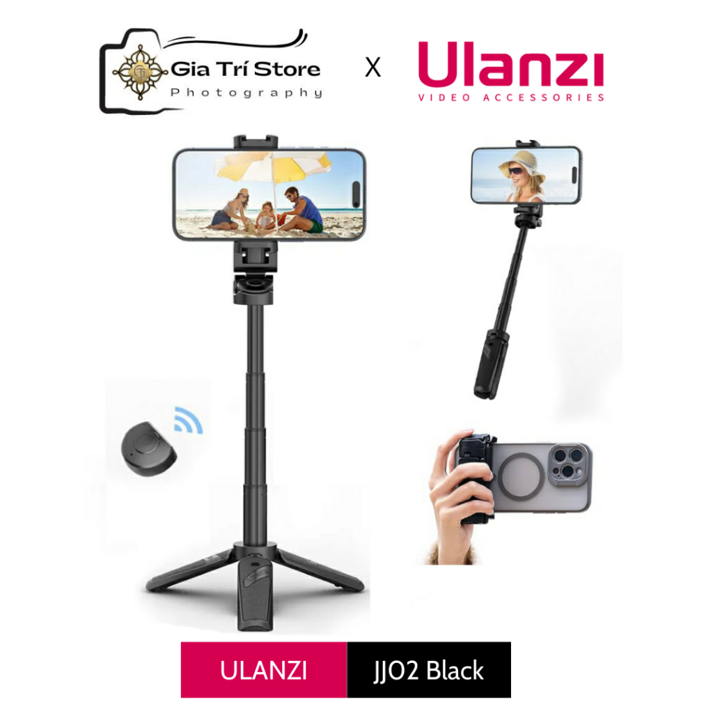 ULANZI JJ02 Black - Tripod Mini Gấp Gọn, Kèm Remote Bluetooth, Ngàm Kẹp ...