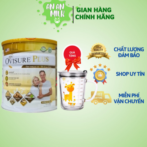 Sữa hạt OVISURE PLUS bản cao cấp vị lúa mạch lon 650g hỗ trợ xương khớp ...