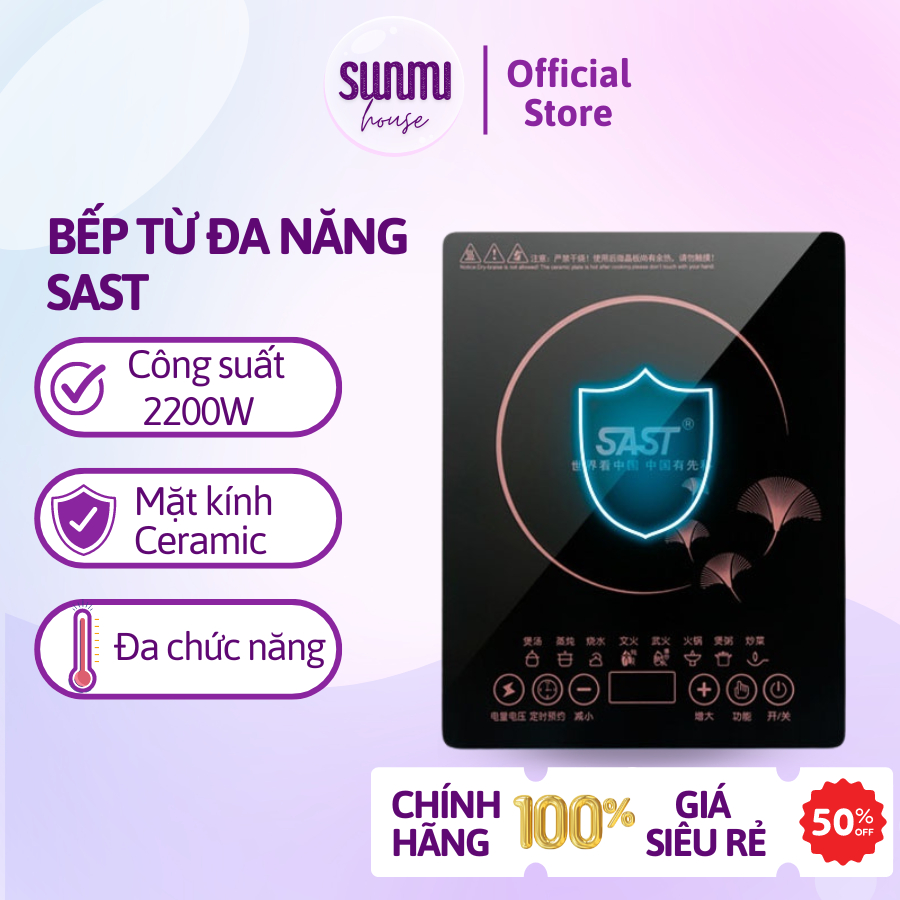 Bếp điện từ SAST 2200W công suất 2200W, Bếp điện đa năng cảm ứng, sử ...