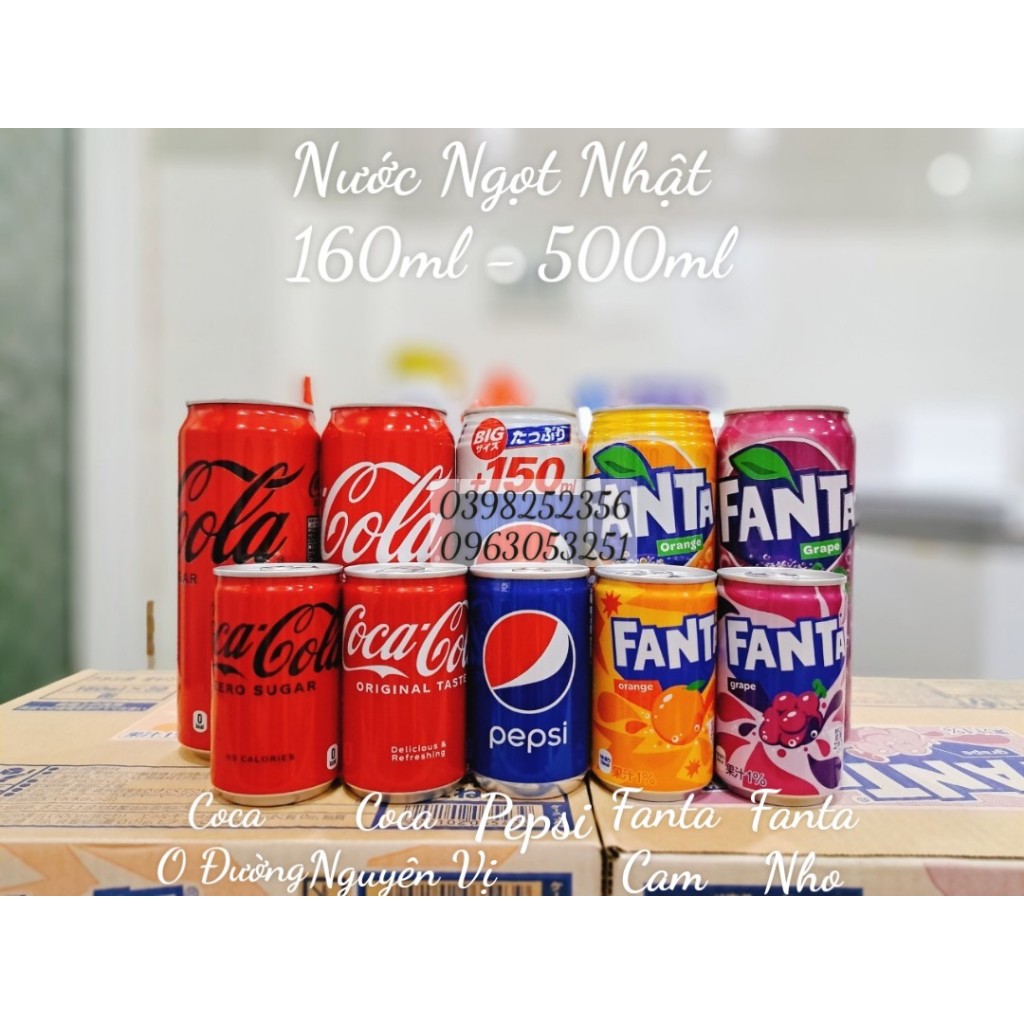 Nước Ngọt Coca /pepsi/Fanta Nhật 500ml (Thùng 24 lon) leetrinh15 ...