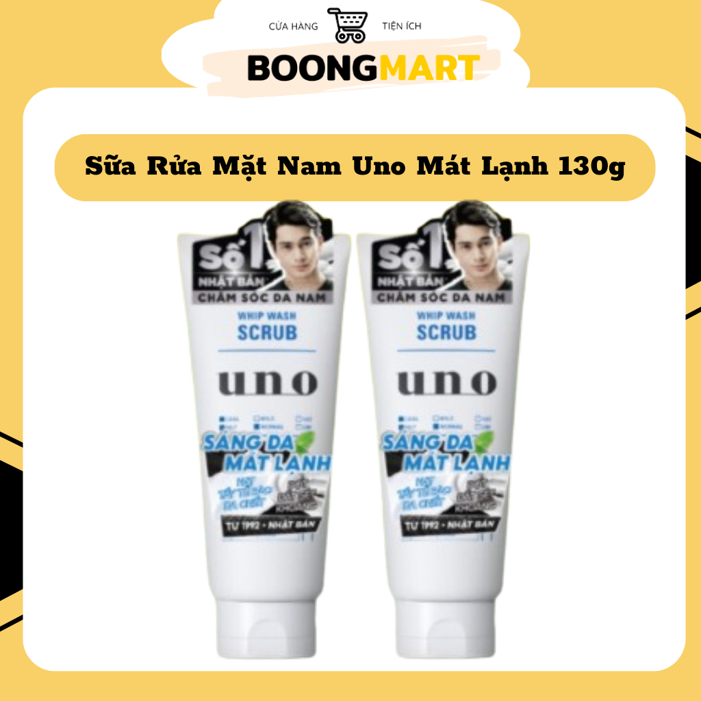 Sữa rửa mặt Nam Uno Whip Wash Mát Lạnh cho Da Dầu 130g | Shopee Việt Nam