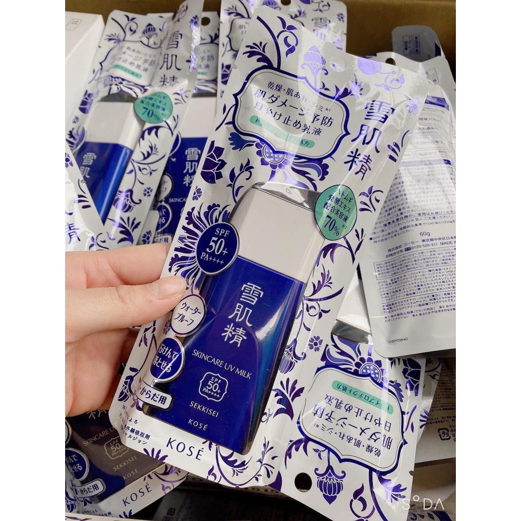 |Auth| Kem chống nắng Kose Sekkisei Skincare UV Milk SPF50+/PA++++ 10g | Shopee Việt Nam