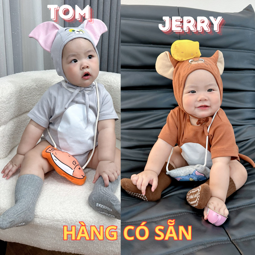 Body Mèo TOM và JERRY Kèm Mũ Vải Thun Mềm Mịn Thoáng Mát Dành Cho Cho ...