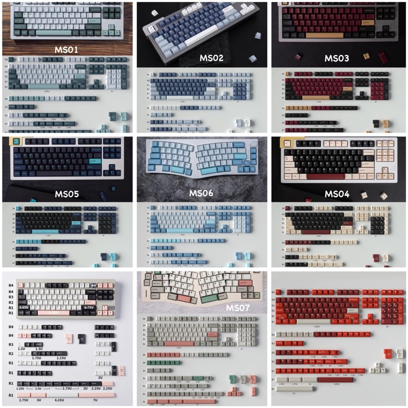 [KEYCAP] Keycap CMK Cherry Profile Jamon Botanical Samurai Rome Arctic nhựa ABS dày 1,5mm in ...