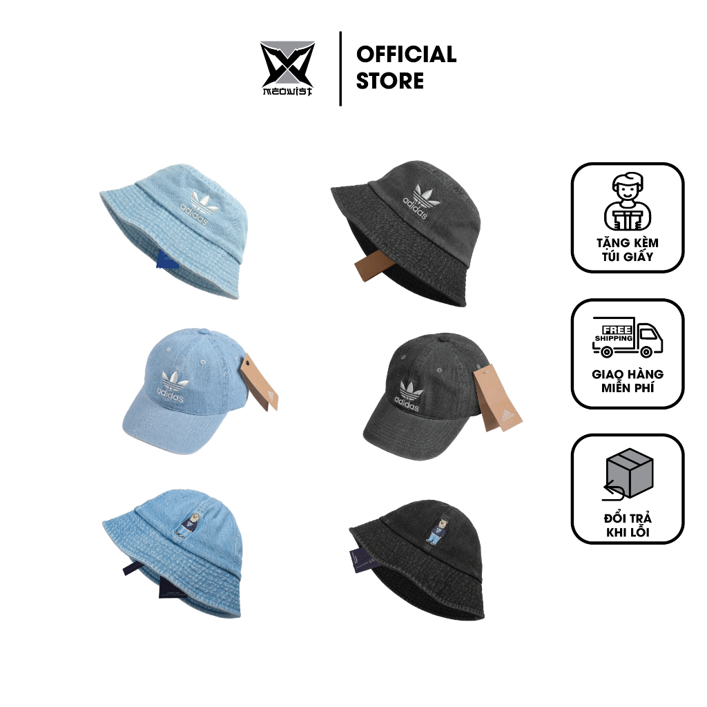 Mũ Nón Jean Wash Meowist cao cấp form unisex, Mũ nón Thời Trang, Thể ...