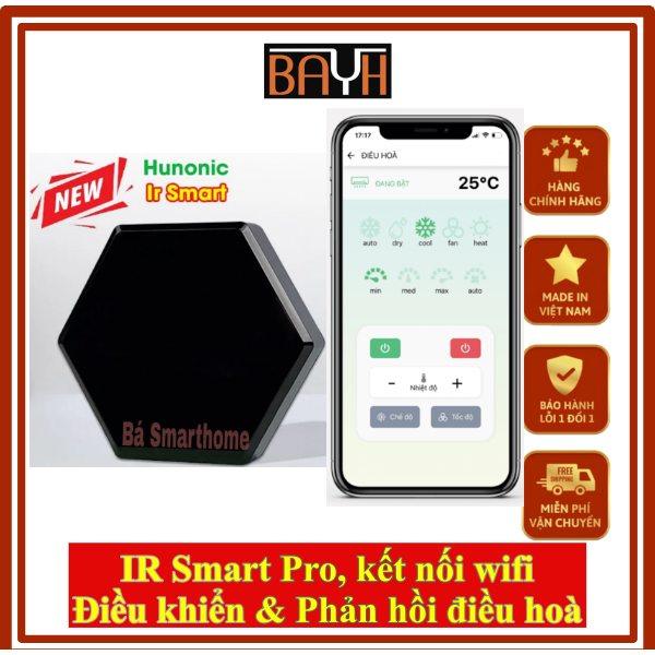 Bộ điều khiển hồng ngoại HUNONIC IR Smart PRO chuyên dành cho điều hoà ...