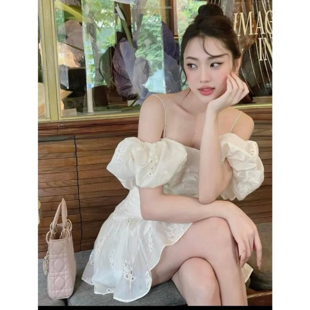 Đầm thiết kế tay bồng trễ vài dáng ngắn xinh xắn-ELLISY dress | Shopee Việt Nam