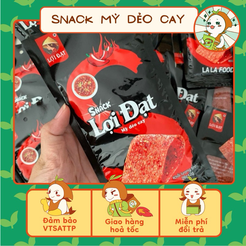 Snack mỳ dẻo cay Lợi Đạt( gói 24g), snack thơm cay, ăn vặt cổng trường ...